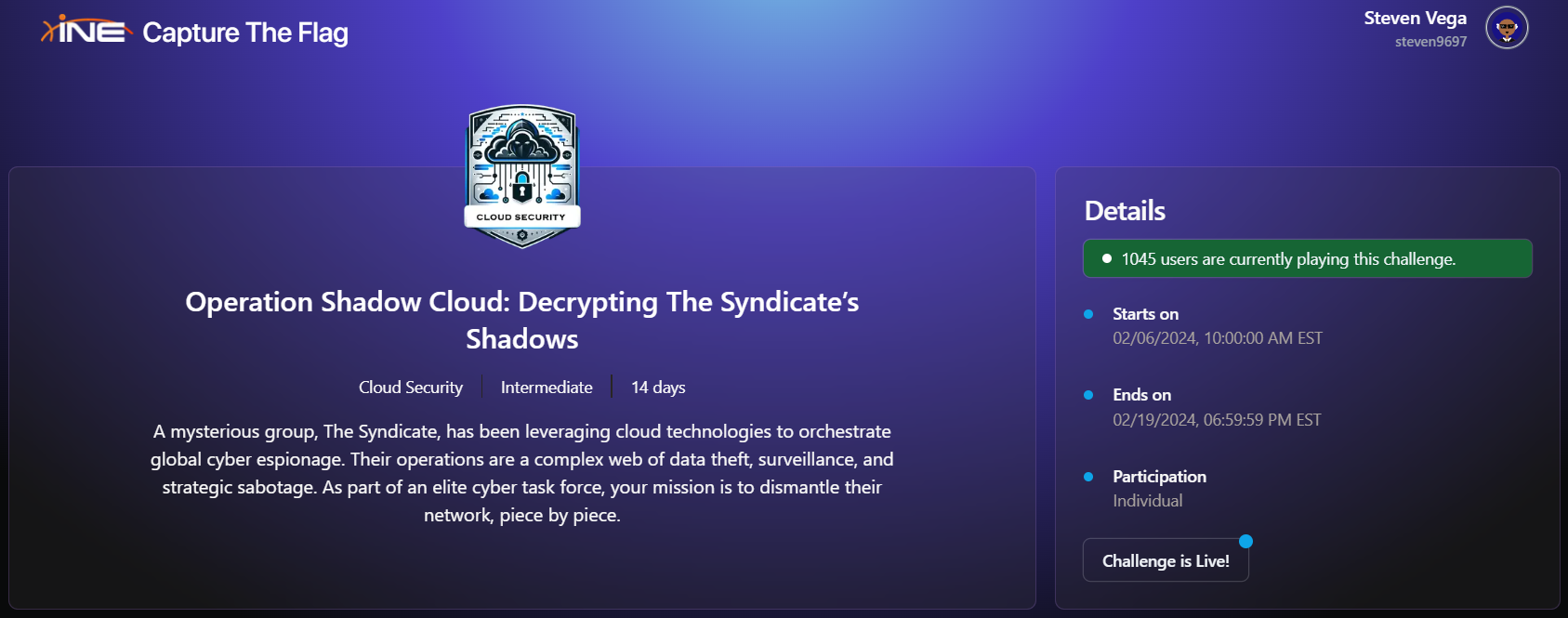 INE's CTF - Operation Shadow Cloud Writeup